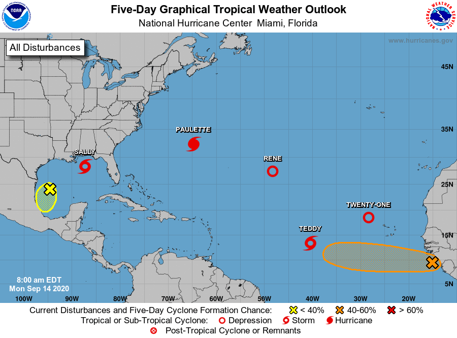 Advisories issued for five tropical cyclones located over the Atlantic ...
