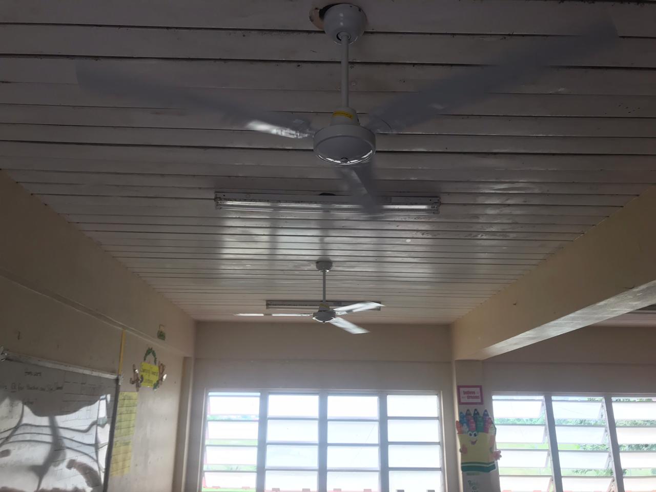 Jennings Primary School Gifted with Ceiling Fans - Antigua News Room