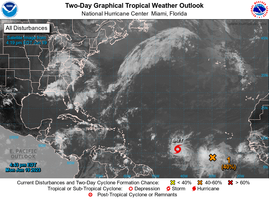 BREAKING: Tropical Storm Bret Forms Over Central Atlantic, Tropical ...