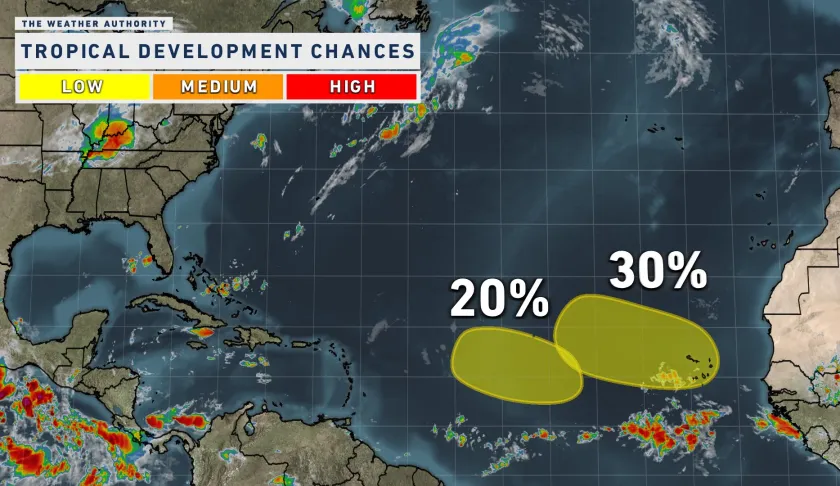 Tropical development chances increase in Central, Eastern Atlantic ...