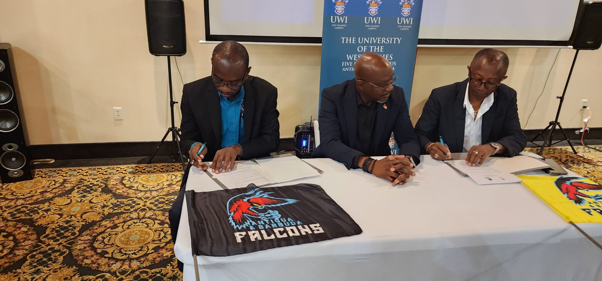The UWI Five Islands Sign MOU with Antigua and Barbuda Falcons ...