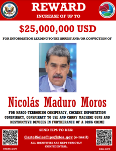 U.S now offering $25 million for Maduro’s arrest or conviction ...